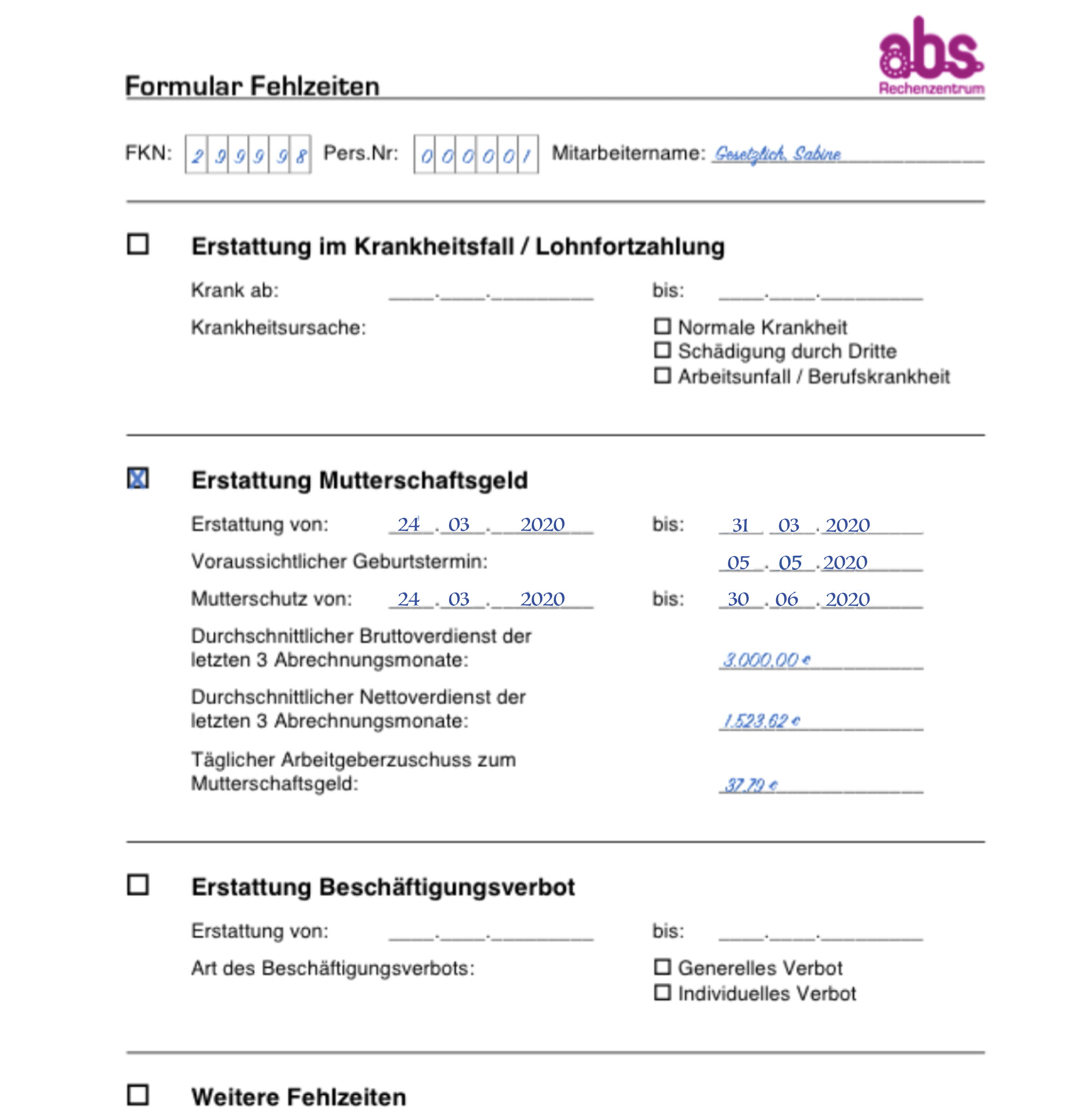 Mutterschutz (Erfassungskunde)