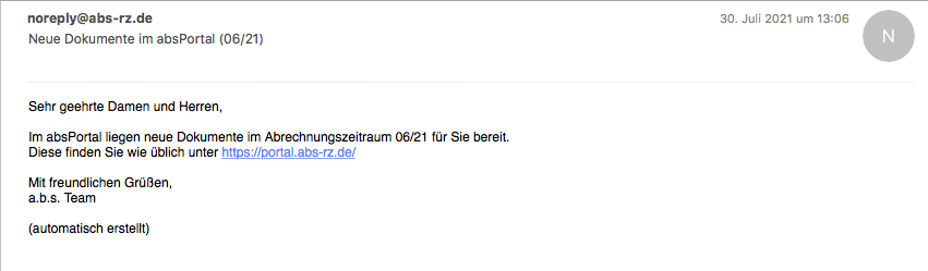 E-Mail Benachrichtigung einrichten