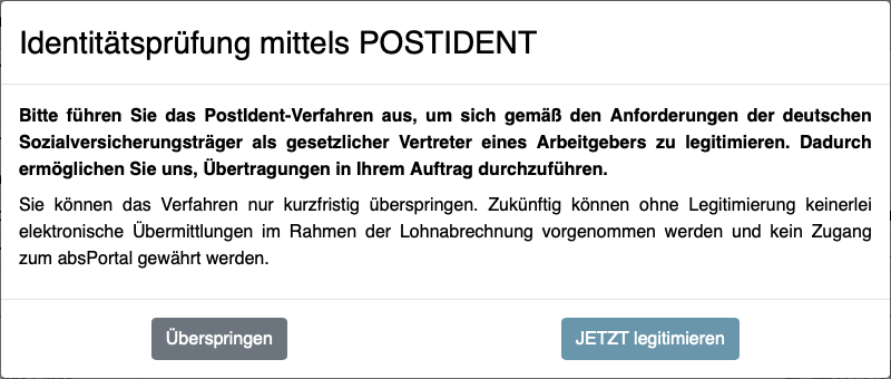 Schritt 12: Identifikation des Inhabers (POSTIDENT-Verfahren)