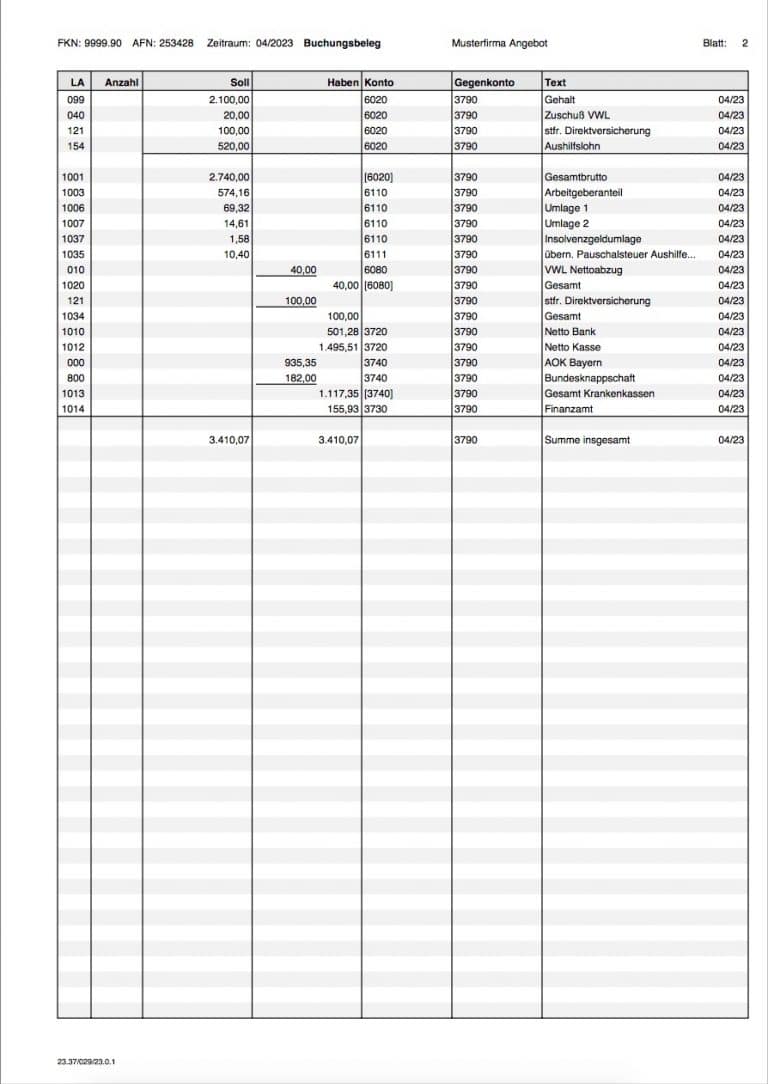 Lohnabrechnung & Gehaltsabrechnung 2023 - a.b.s. Rechenzentrum